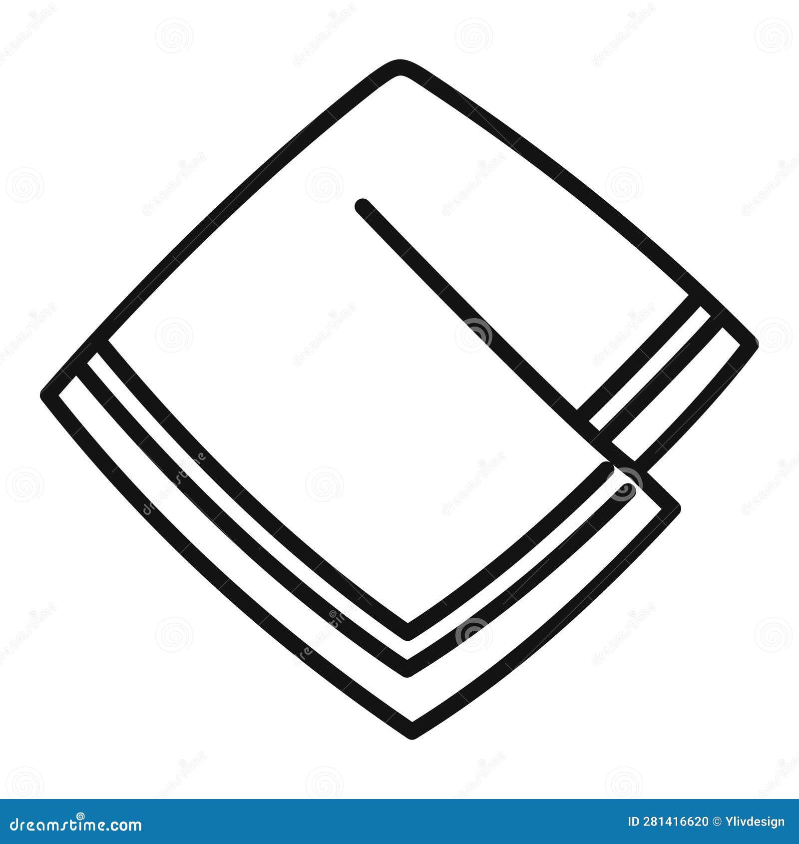 Clean Towel Icon Outline Vector. Fabric Tissue Stock Vector ...