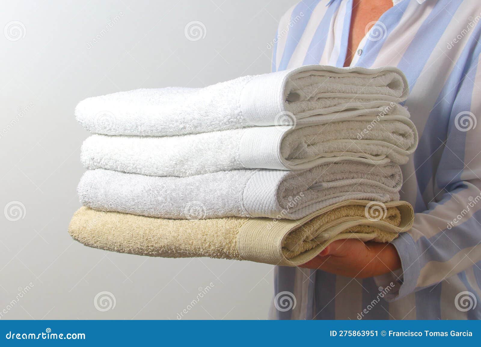 Clean towels stock image. Image of clean, floor, pattern - 275863951