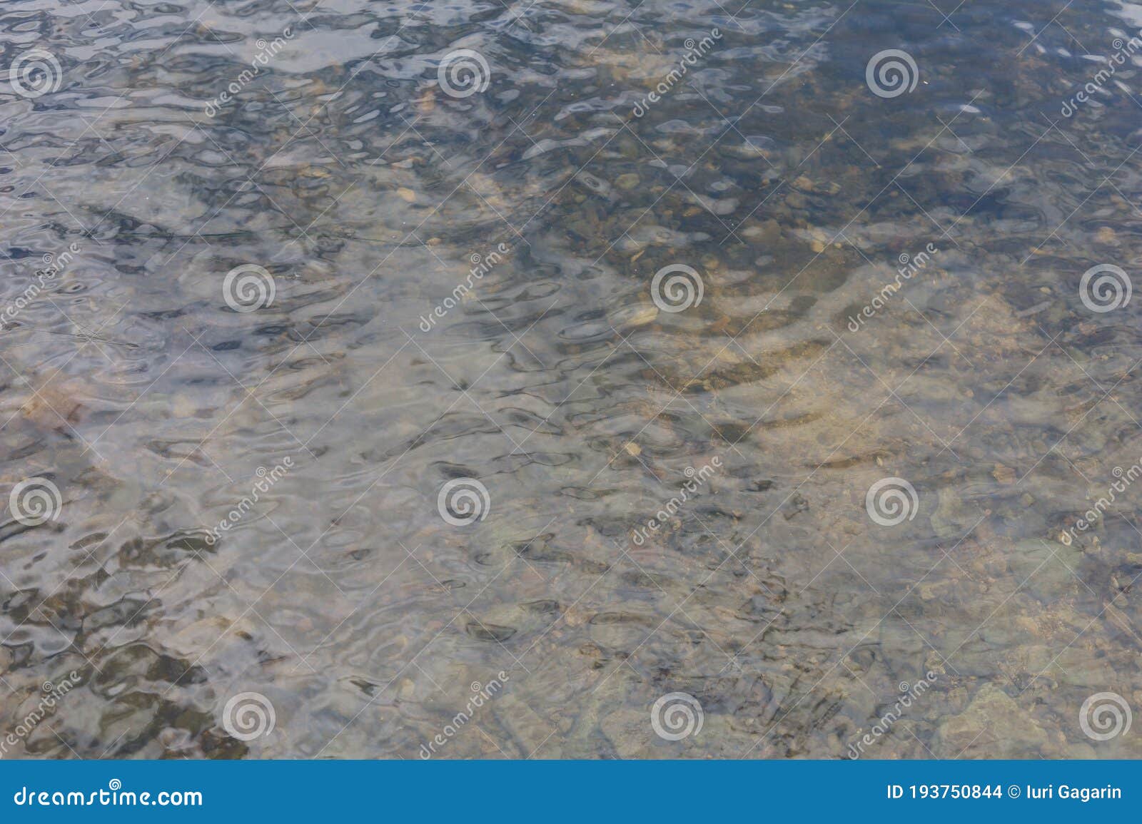 Clean and Transparent Fresh River Water with a Reflection of the Sky ...