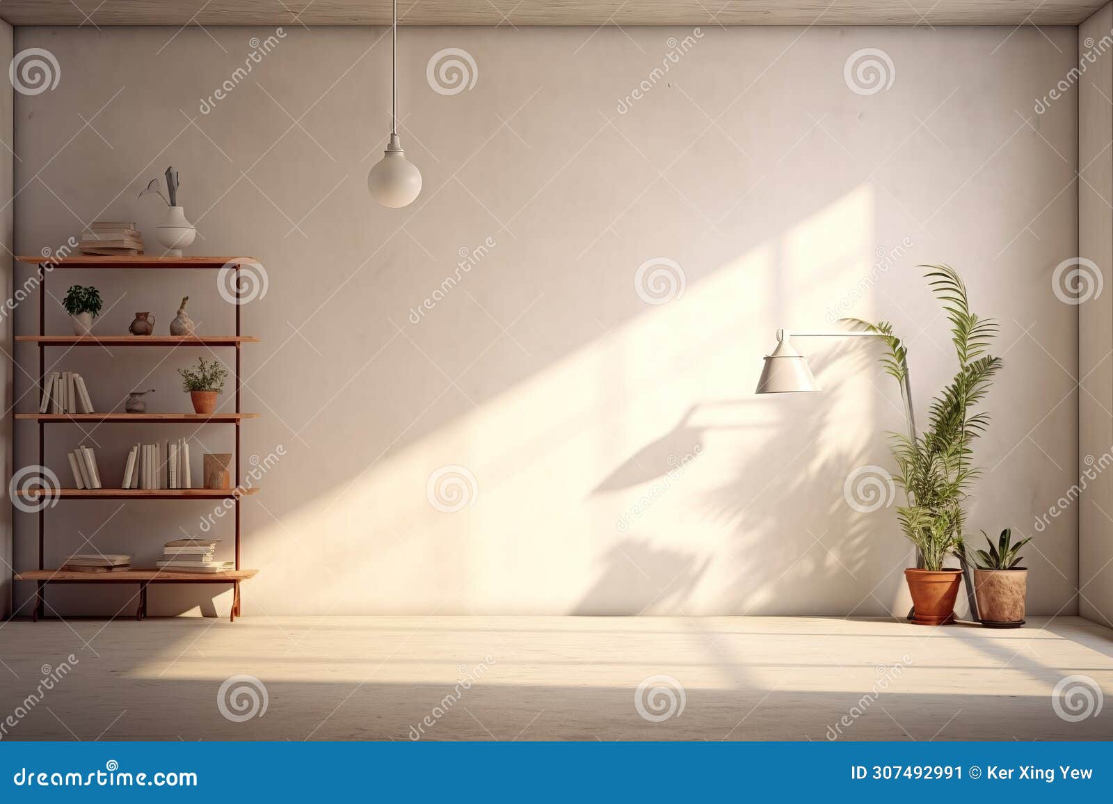 Clean and Uncluttered Mock Up Room for Customization Stock Illustration ...