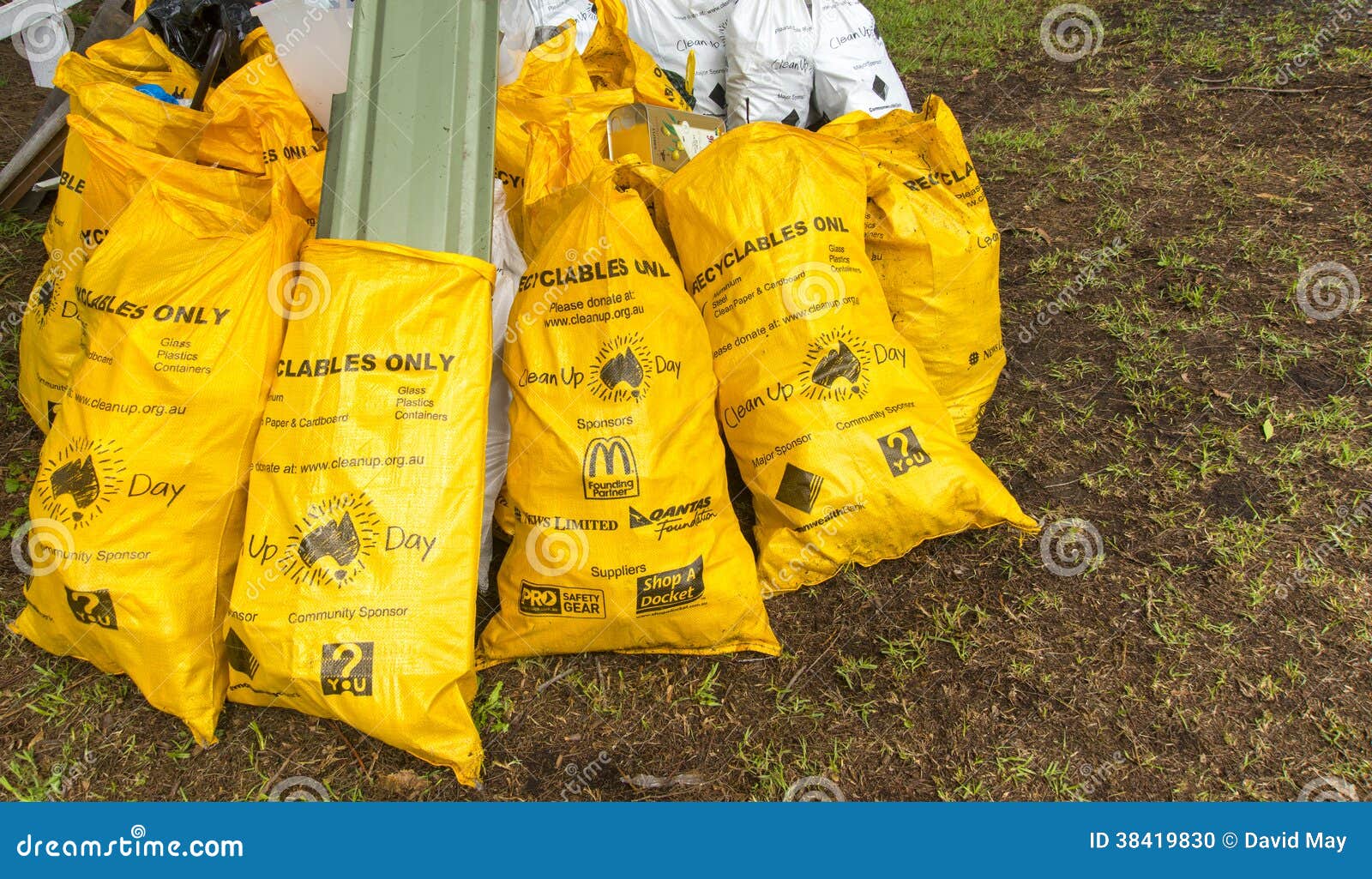 Clean Up Day sacks editorial image. Image of cleanup - 38419830