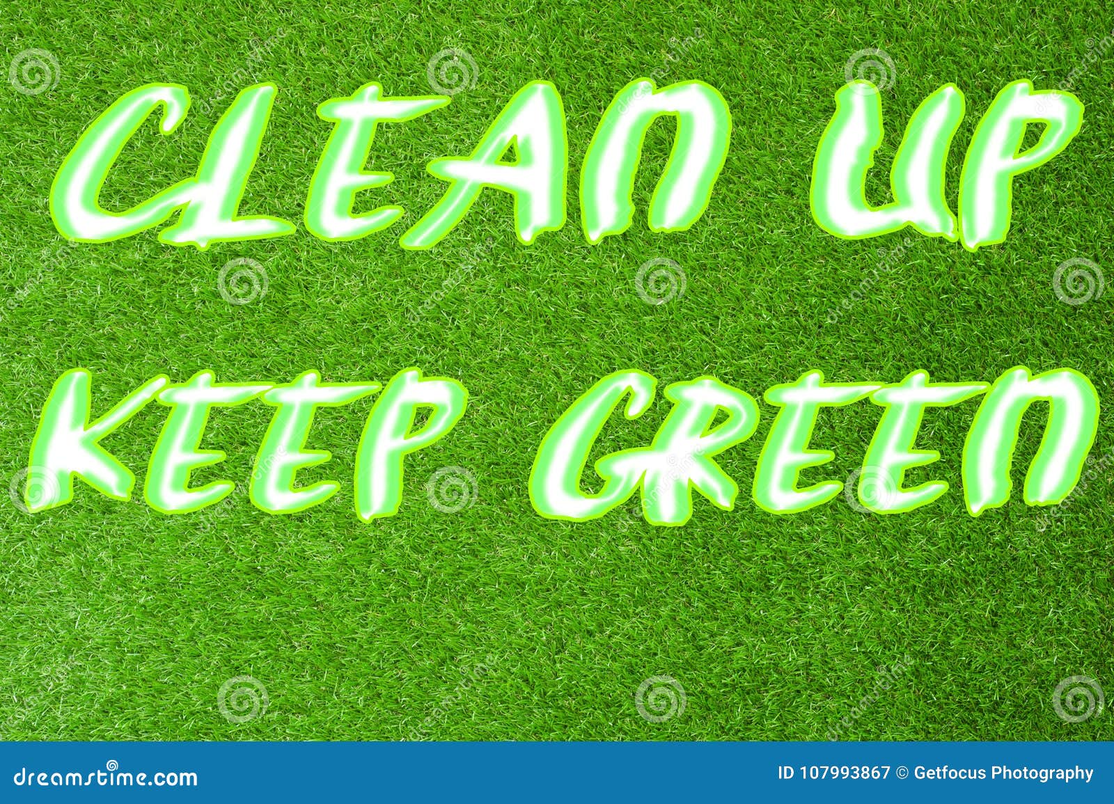 Clean up keep green text stock illustration. Illustration of pure ...
