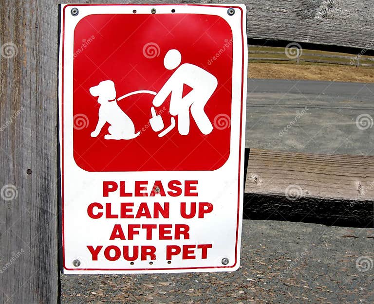 Clean Up Sign stock photo. Image of scoop, sign, nailed - 110536