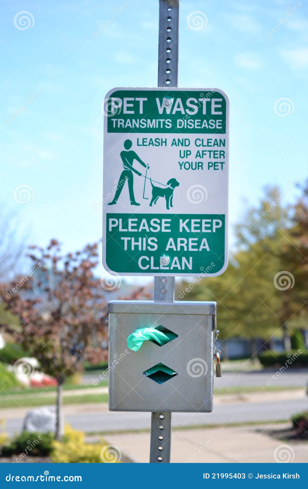 Clean Up after Your Pet Sign Stock Image - Image of litter, leash: 21995403