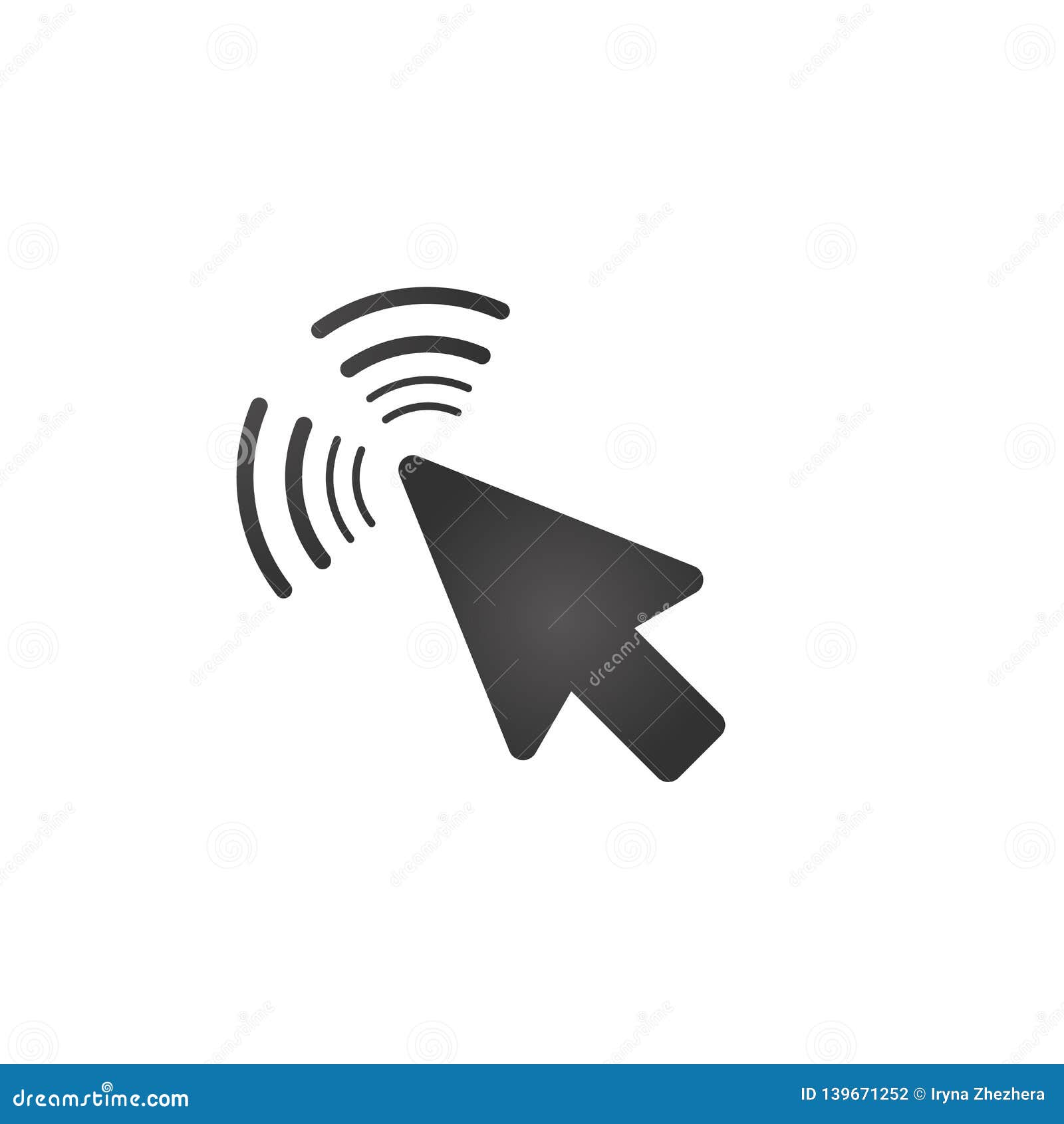Clean Vector Modern Cursor Symbol Icon with Click. Vector Illustration ...