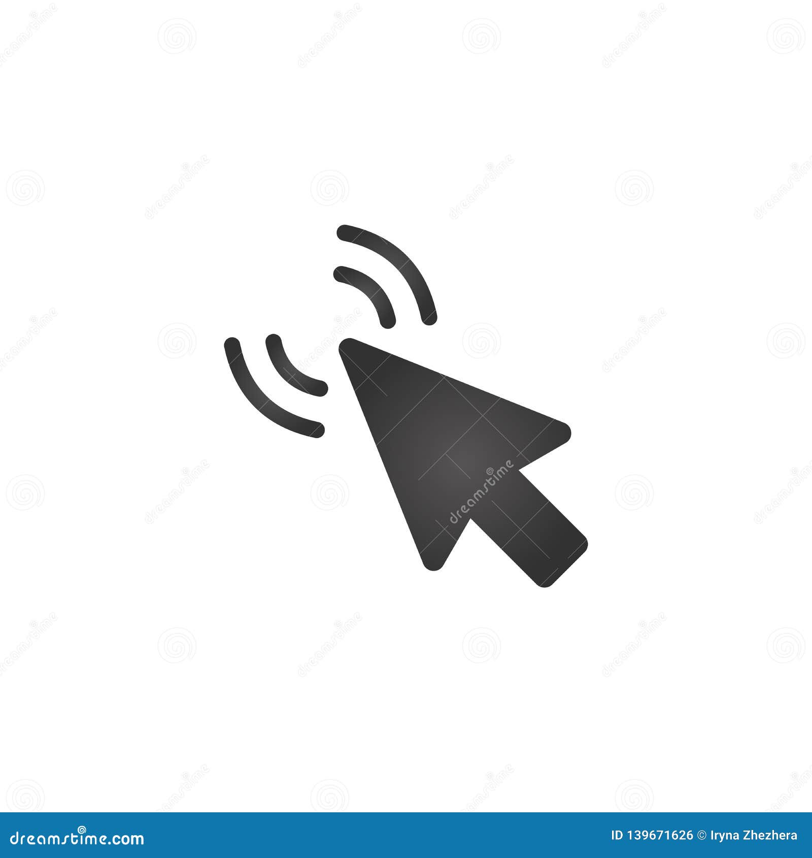 Clean Vector Modern Cursor Symbol Icon with Click. Vector Illustration ...