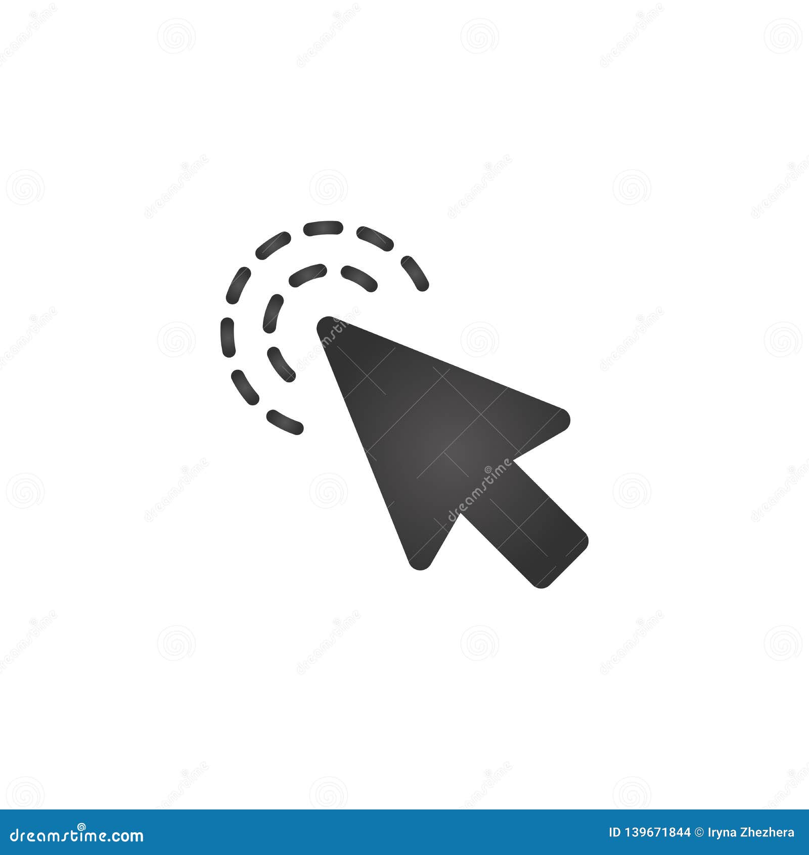 Clean Vector Modern Cursor Symbol Icon with Click. Vector Illustration ...