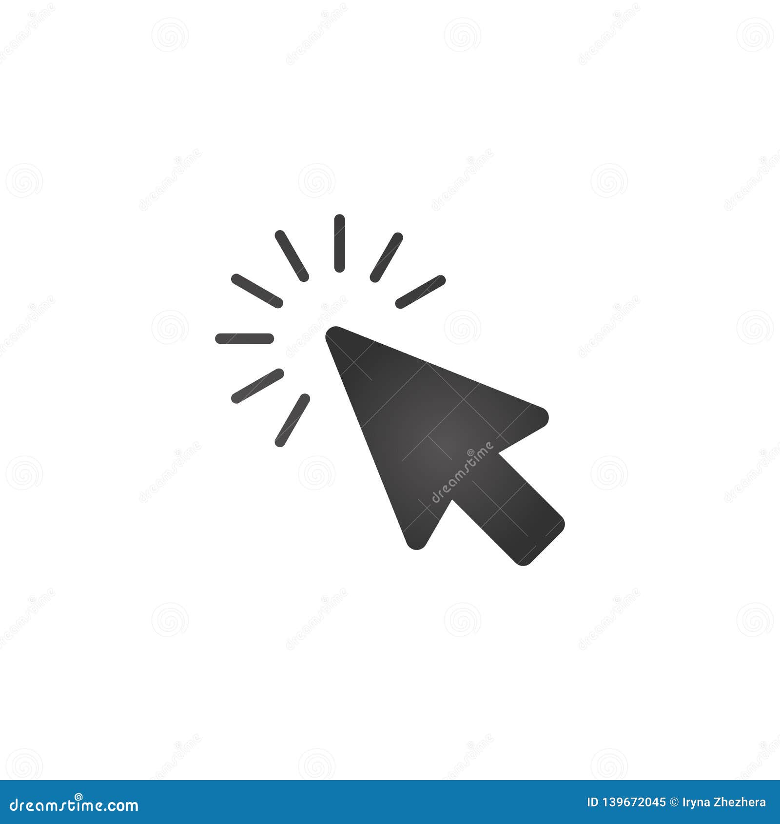 Clean Vector Modern Cursor Symbol Icon with Click. Vector Illustration ...