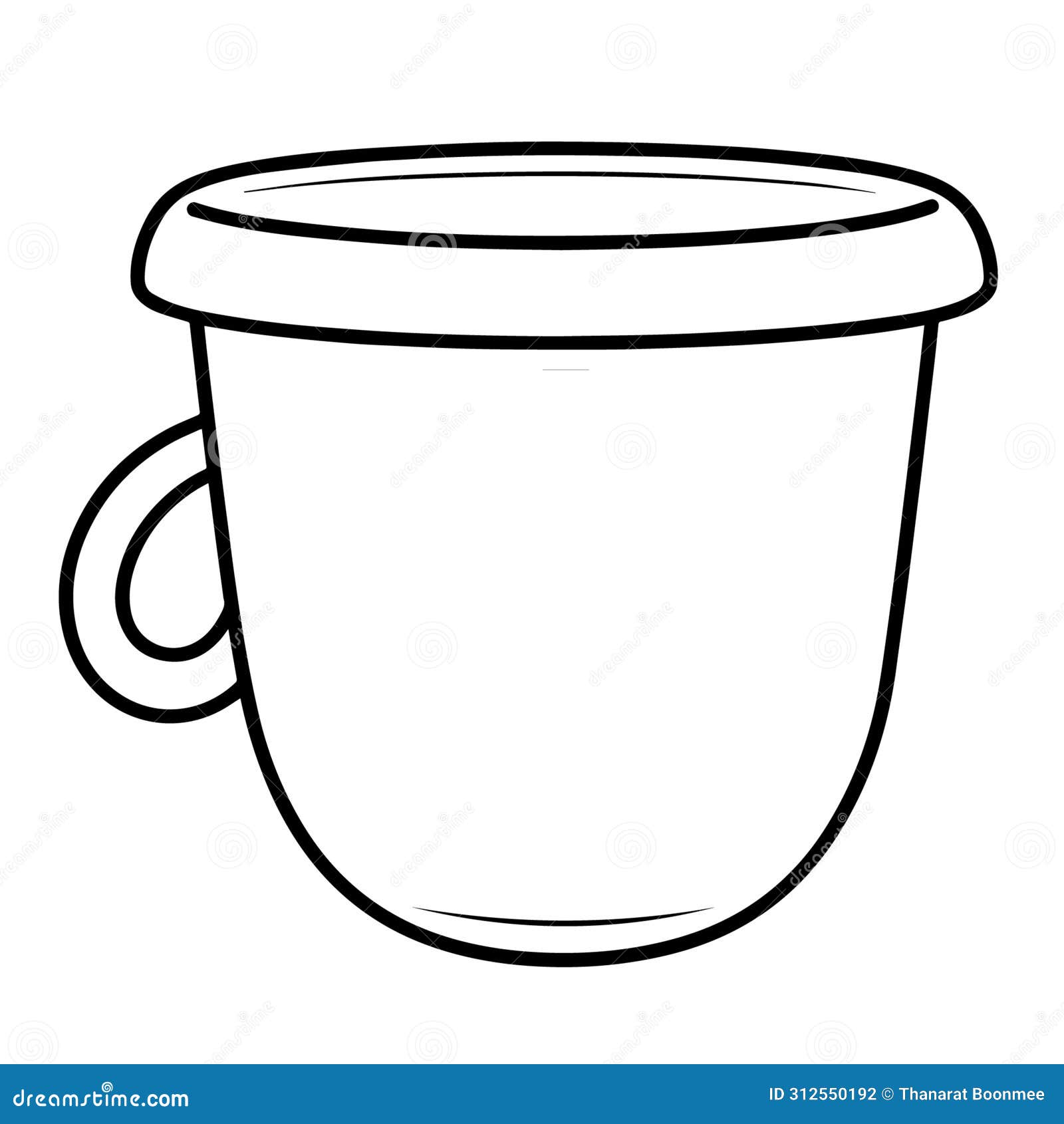 Clean Vector Outline of a Cup Icon for Versatile Applications Stock ...