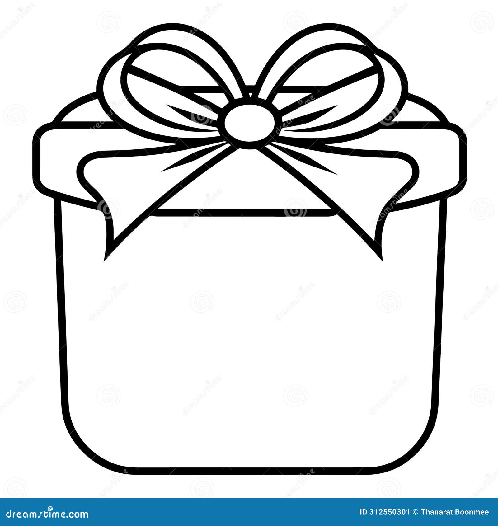 Clean Vector Outline of a Gift Box Icon for Versatile Applications ...
