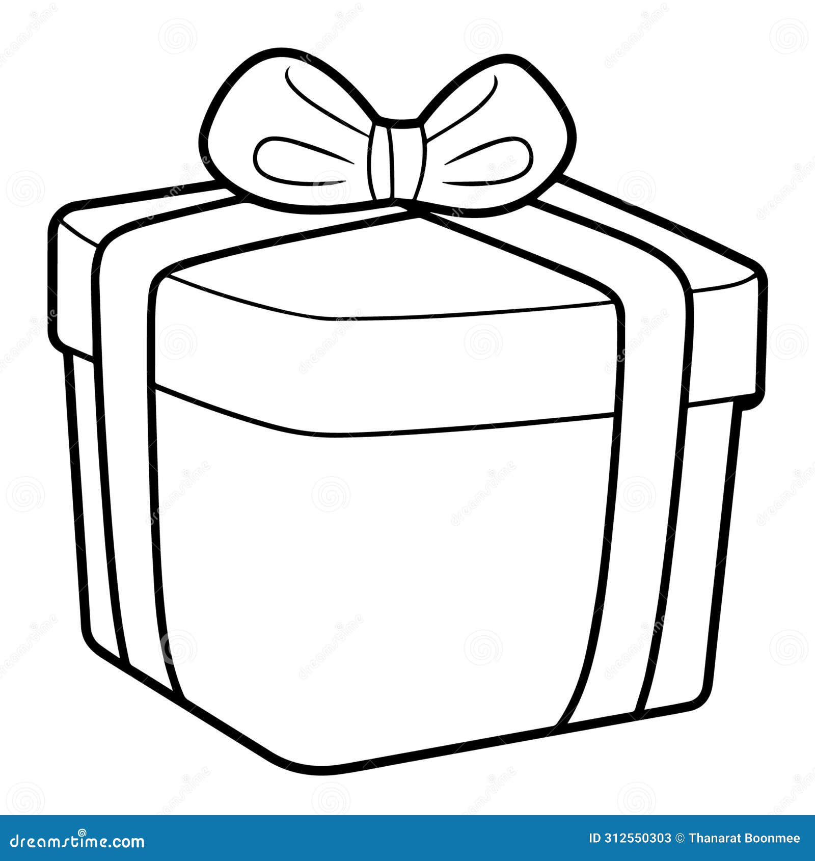 Clean Vector Outline of a Gift Box Icon for Versatile Applications ...