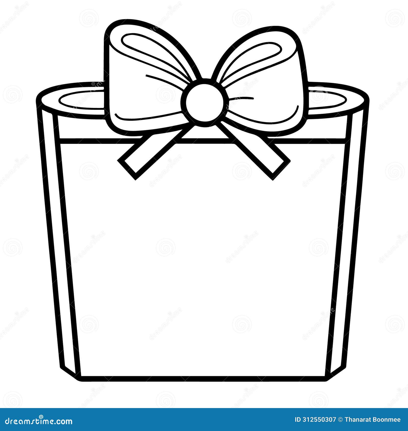 Clean Vector Outline of a Gift Box Icon for Versatile Applications ...