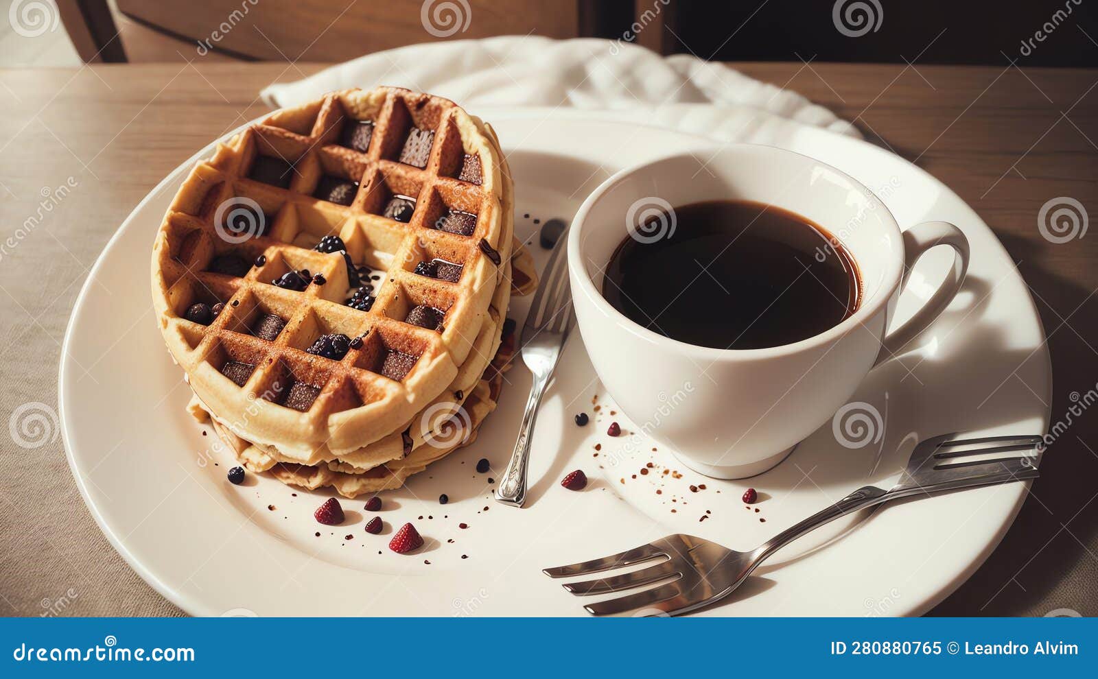 Clean Waffle Presentation.AI Generated Stock Illustration ...