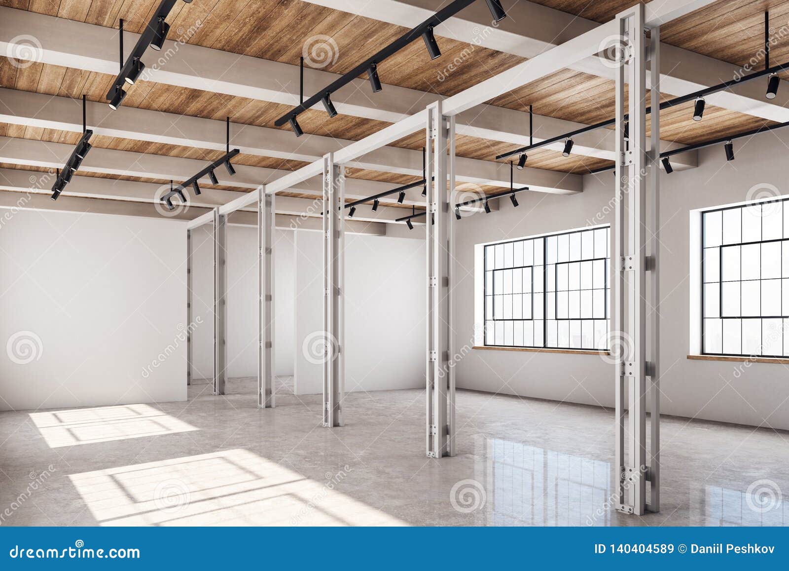 Clean warehouse interior stock illustration. Illustration of large ...