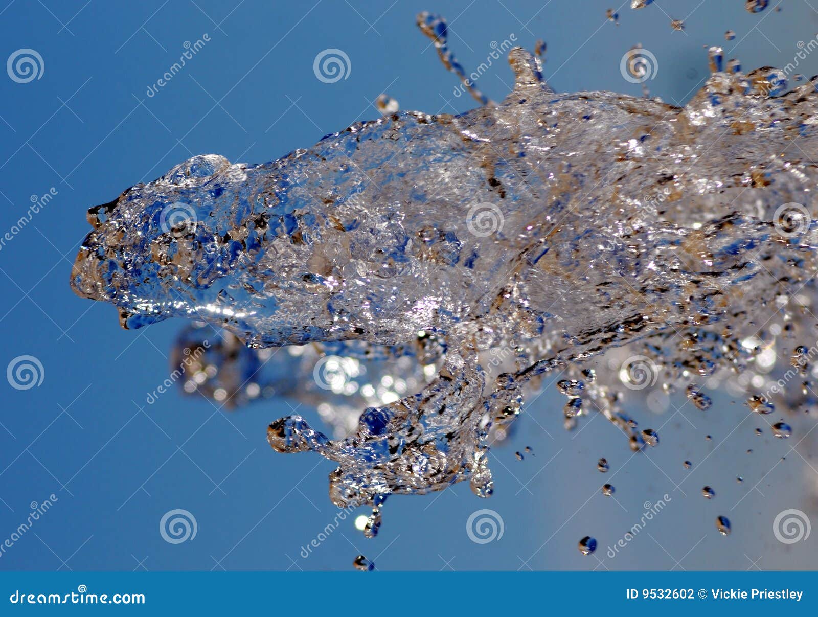Clean Water stock photo. Image of drops, blue, fountain - 9532602