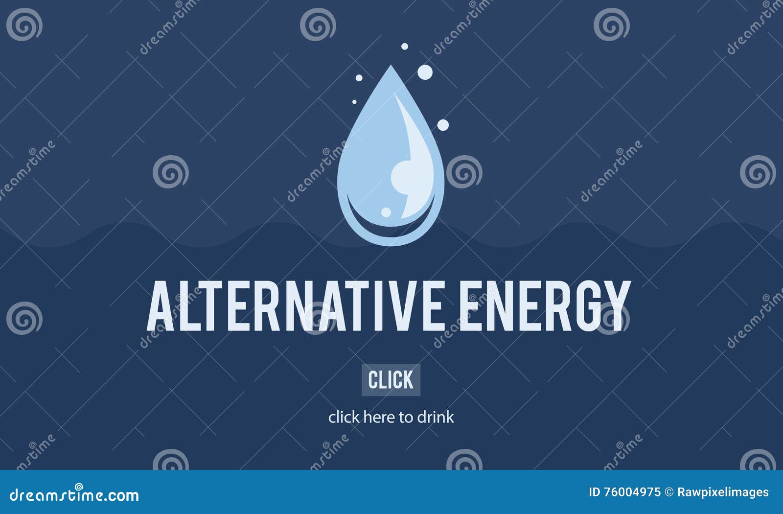 Clean Water Alternative Energy H2o Concept Stock Illustration ...