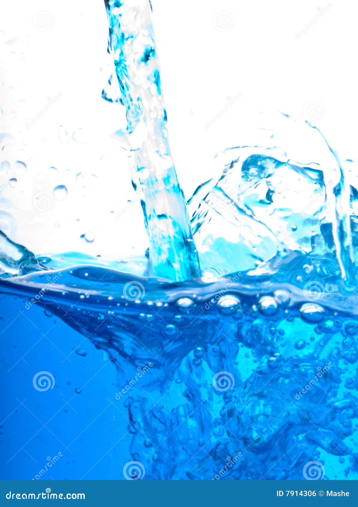 Clean water. Blue tint stock photo. Image of bubble, close - 7914306