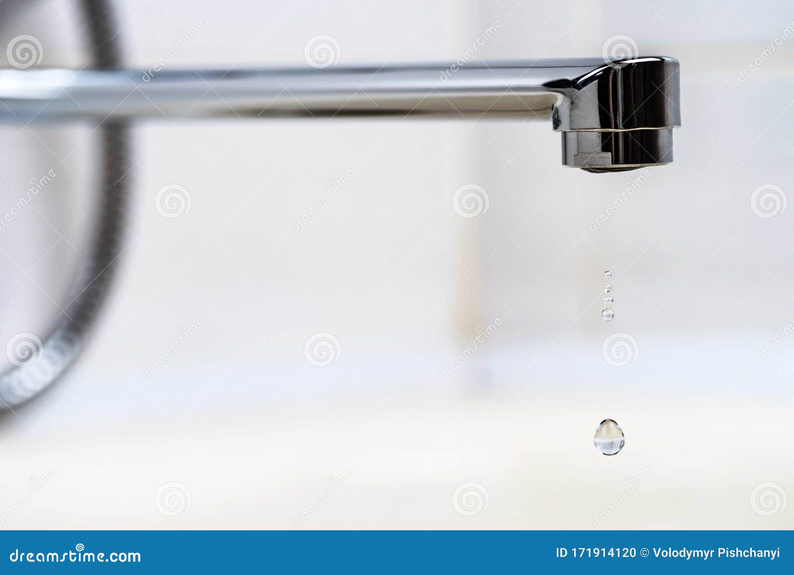 Clean Water is Dripping from the Faucet Stock Photo - Image of mixer ...