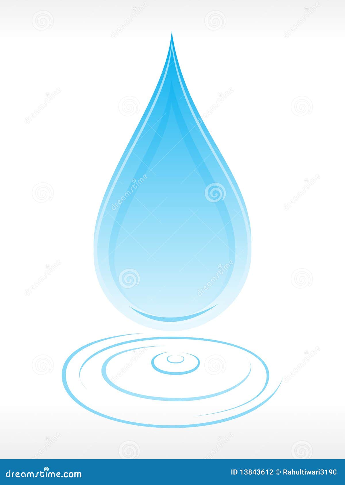 Clean Water Droplet. Vector Illustration Stock Vector - Illustration of ...
