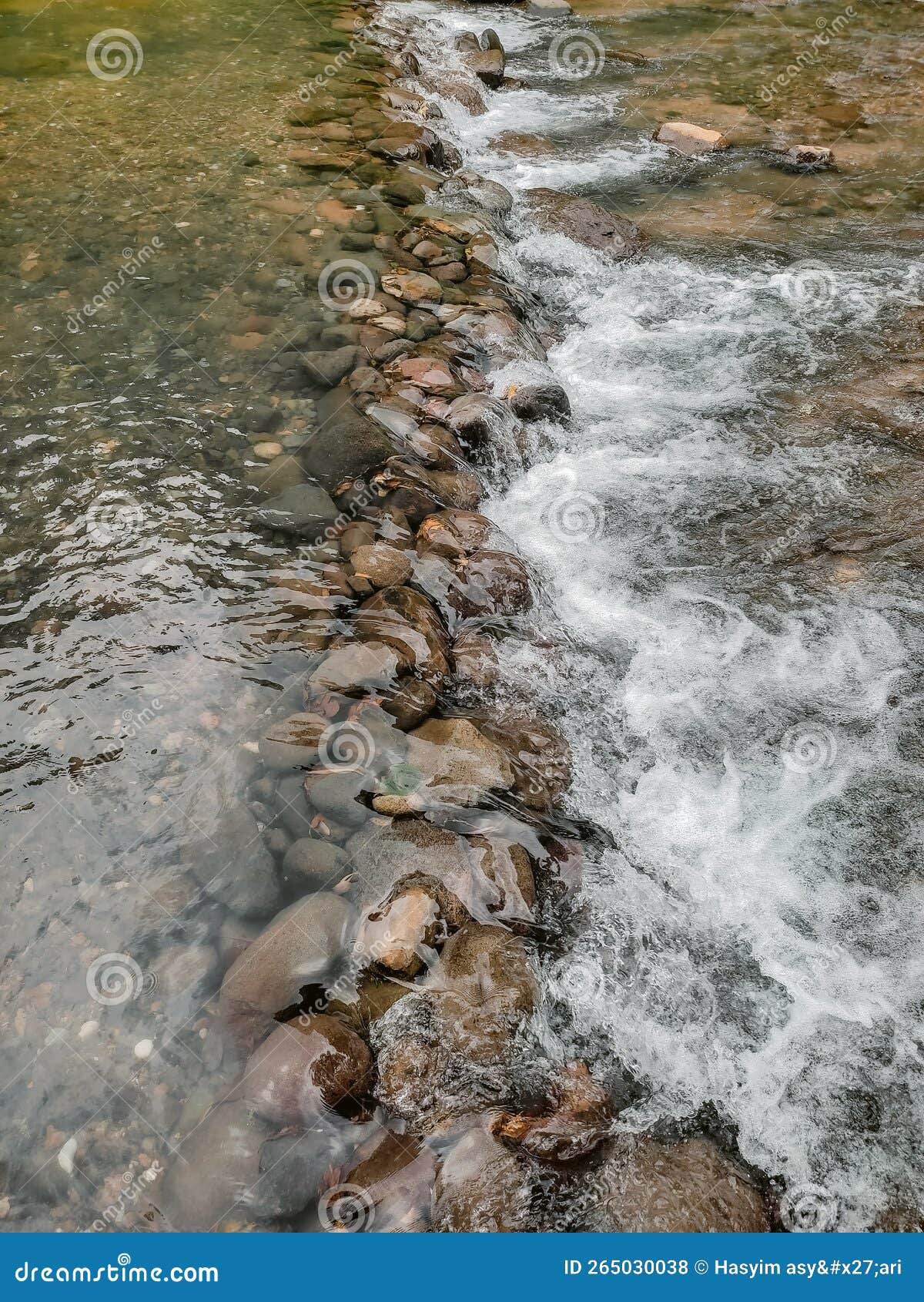 Clean Water Flow on the River Stock Photo - Image of nature, water ...