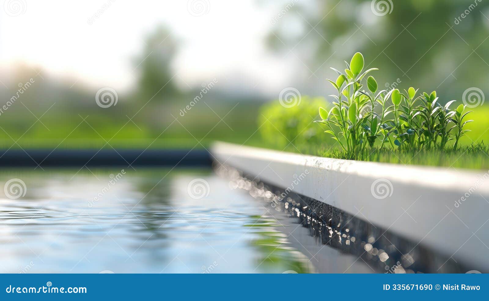 Clean Water Recycling System in a Sustainable Community, Eco-friendly ...