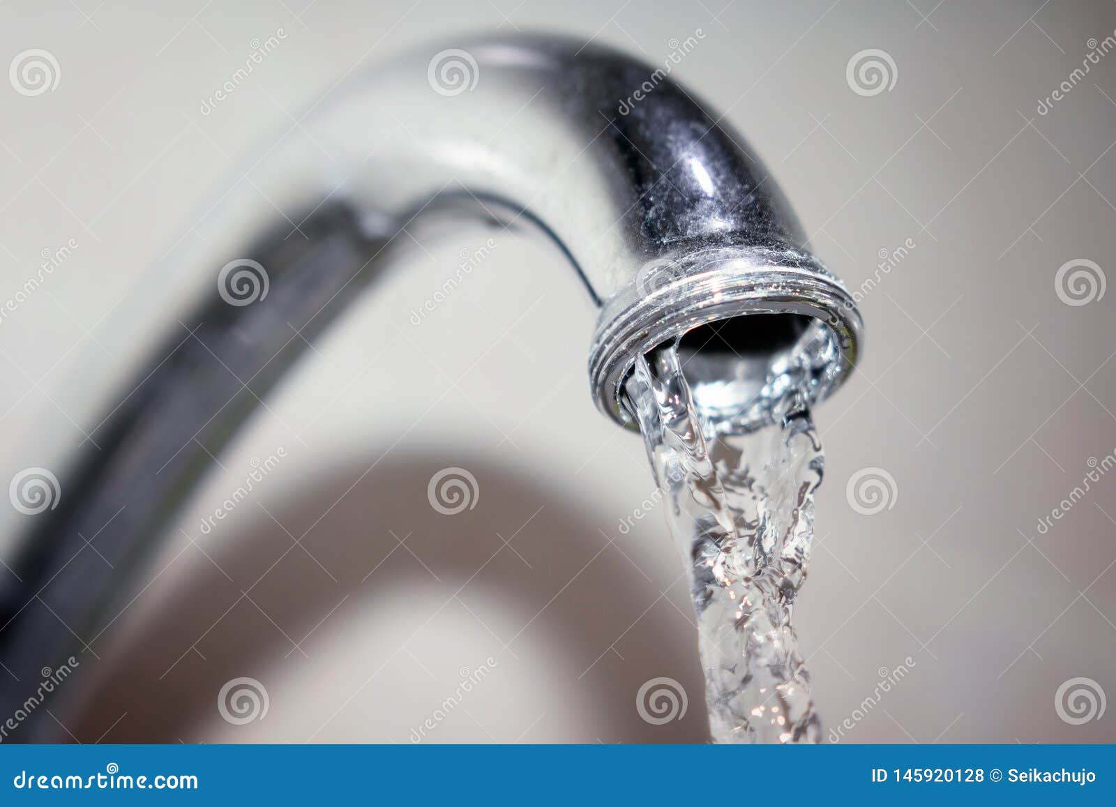 Clean Water Running Out of the Tap Stock Photo - Image of modern, clean ...