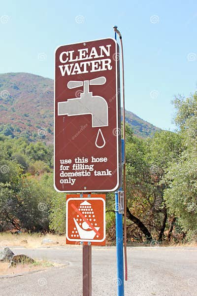 Clean Water Sign stock photo. Image of forest, travel - 15615218