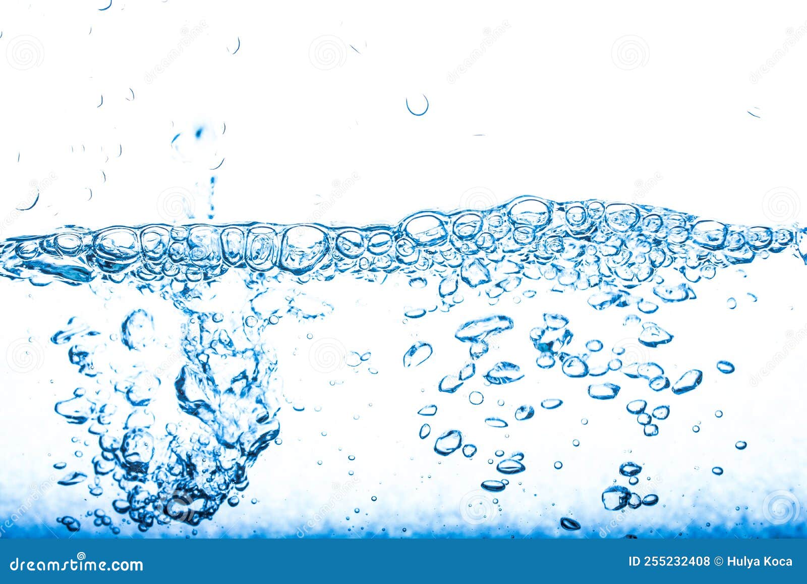 Clean Water Splash and Air Bubbles. World Water Day Concept Stock Photo ...