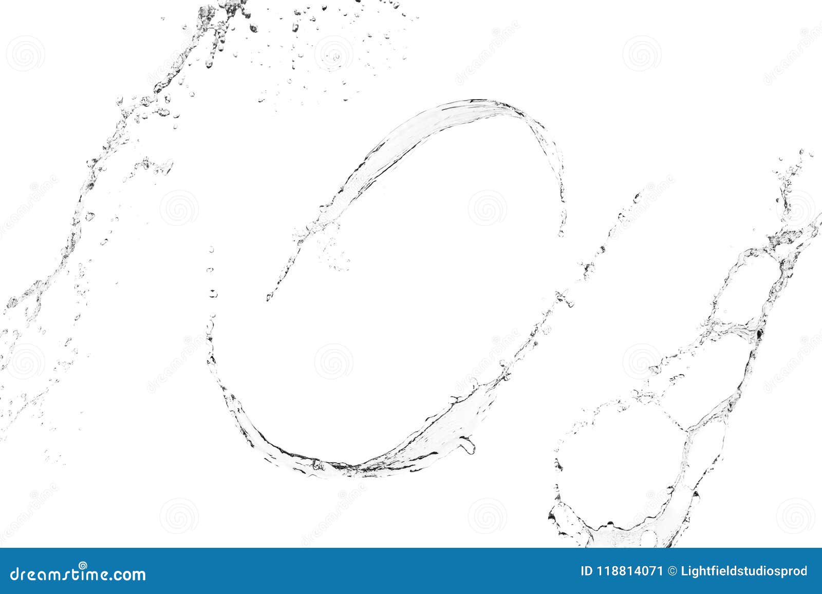 Clean Water Splashes Isolated Stock Image - Image of aqua, droplet ...