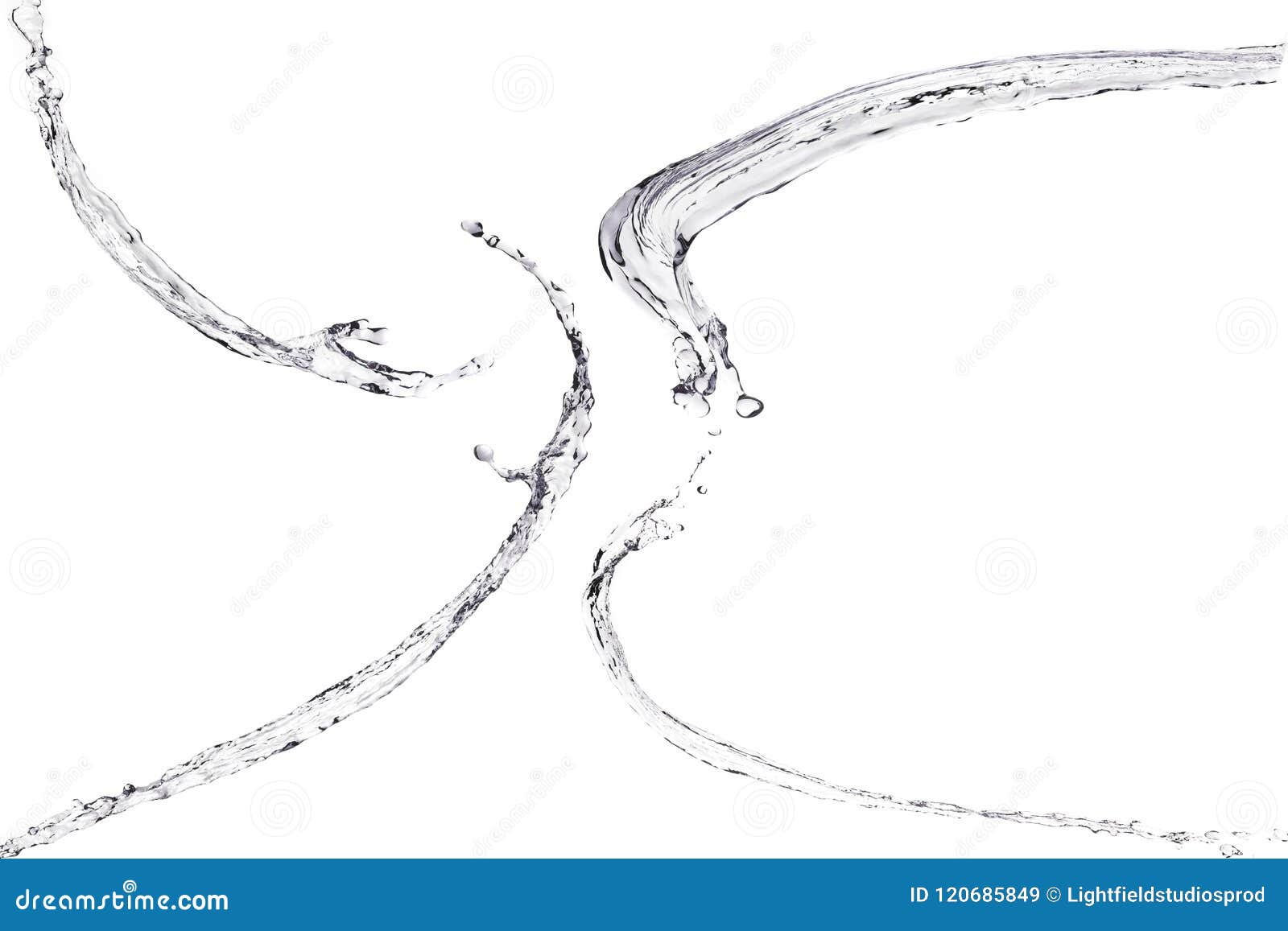 Clean Water Splashes Isolated Stock Image - Image of purity, concept ...