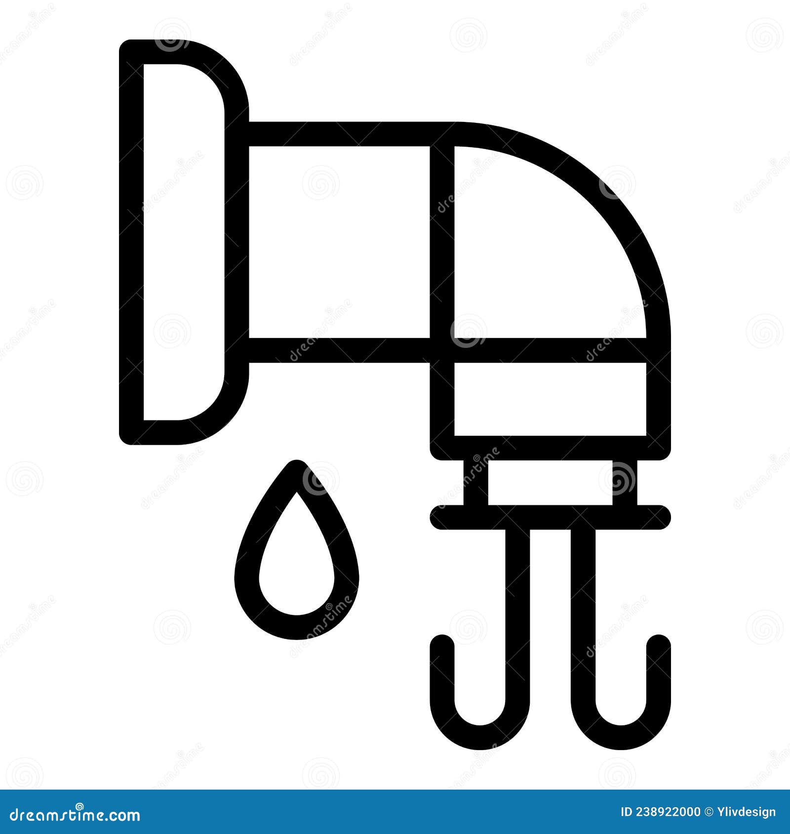 Clean Water Tap Icon Outline Vector. Save Drop Eco Stock Vector ...