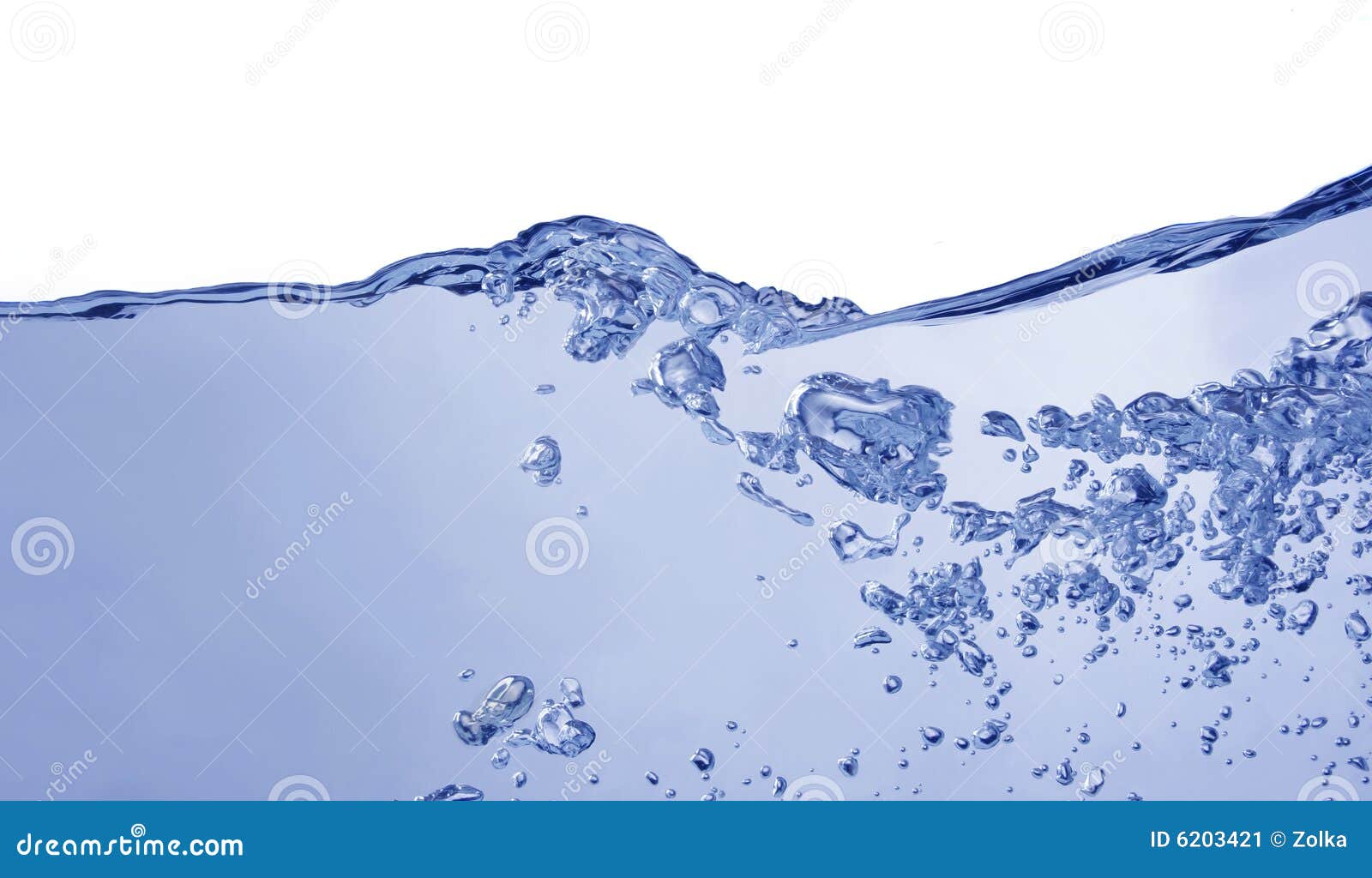 Clean Water and Water Bubbles in Blue Stock Image - Image of healthy ...