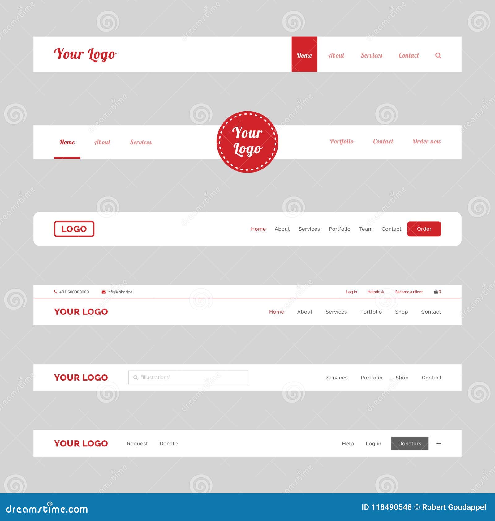 Clean Website Header Banner Vector Stock Vector - Illustration of ...