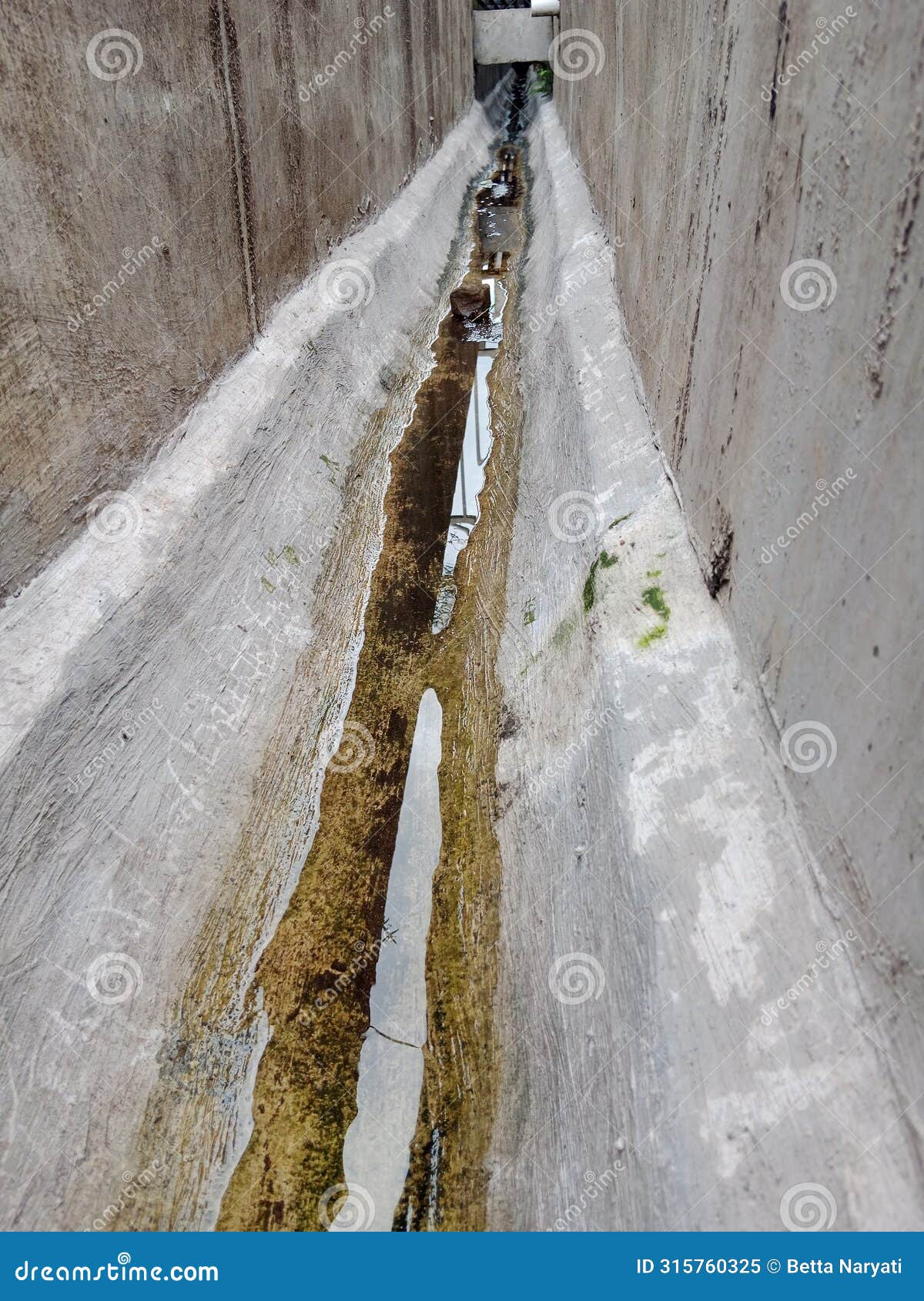 Clean and Well-maintained Water Ditches with Clean Water Stock Image ...