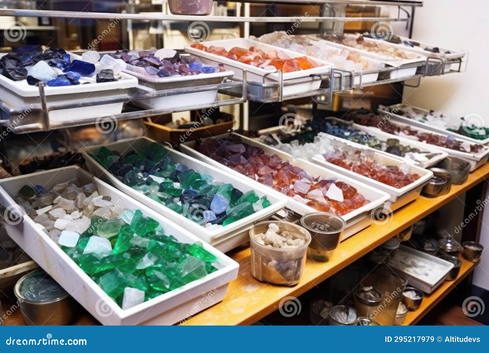 Clean and Well-organized Gemstone Sorting Station Stock Image - Image ...