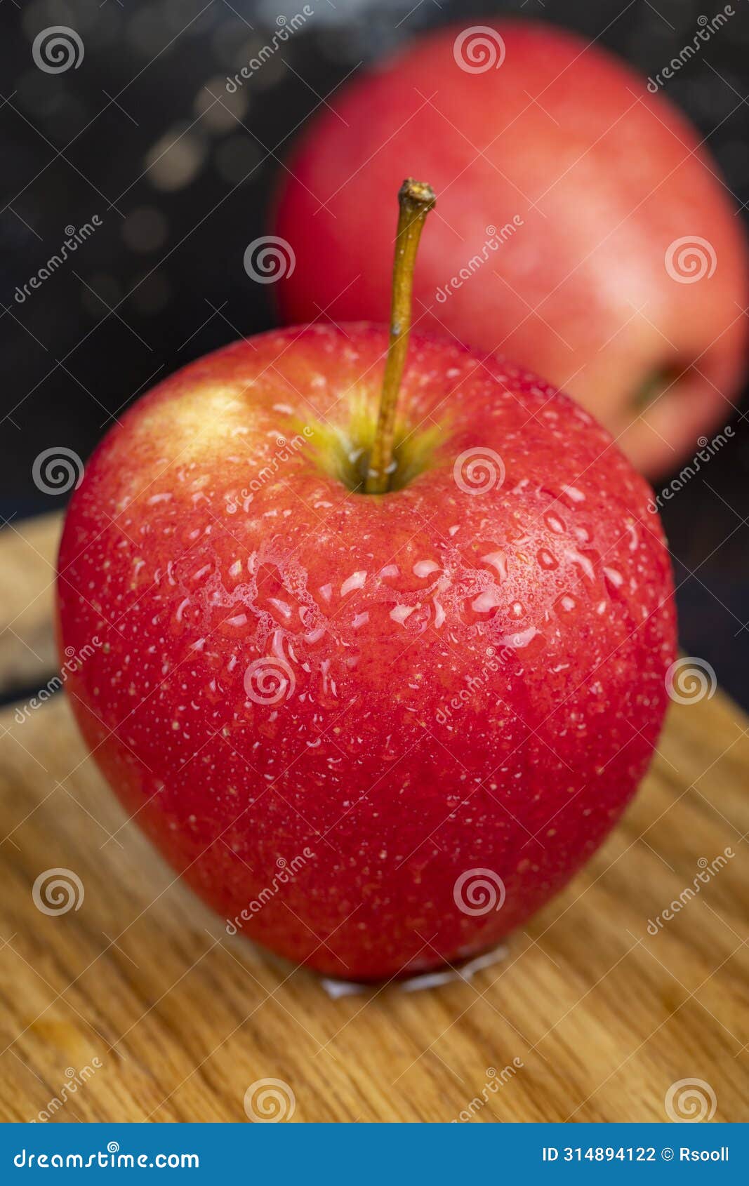 Clean Wet Red Apples , Close-up Stock Photo - Image of health, crisp ...