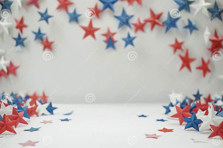 Clean White Backdrop with Subtle Patriot Day Decorations. Stock ...