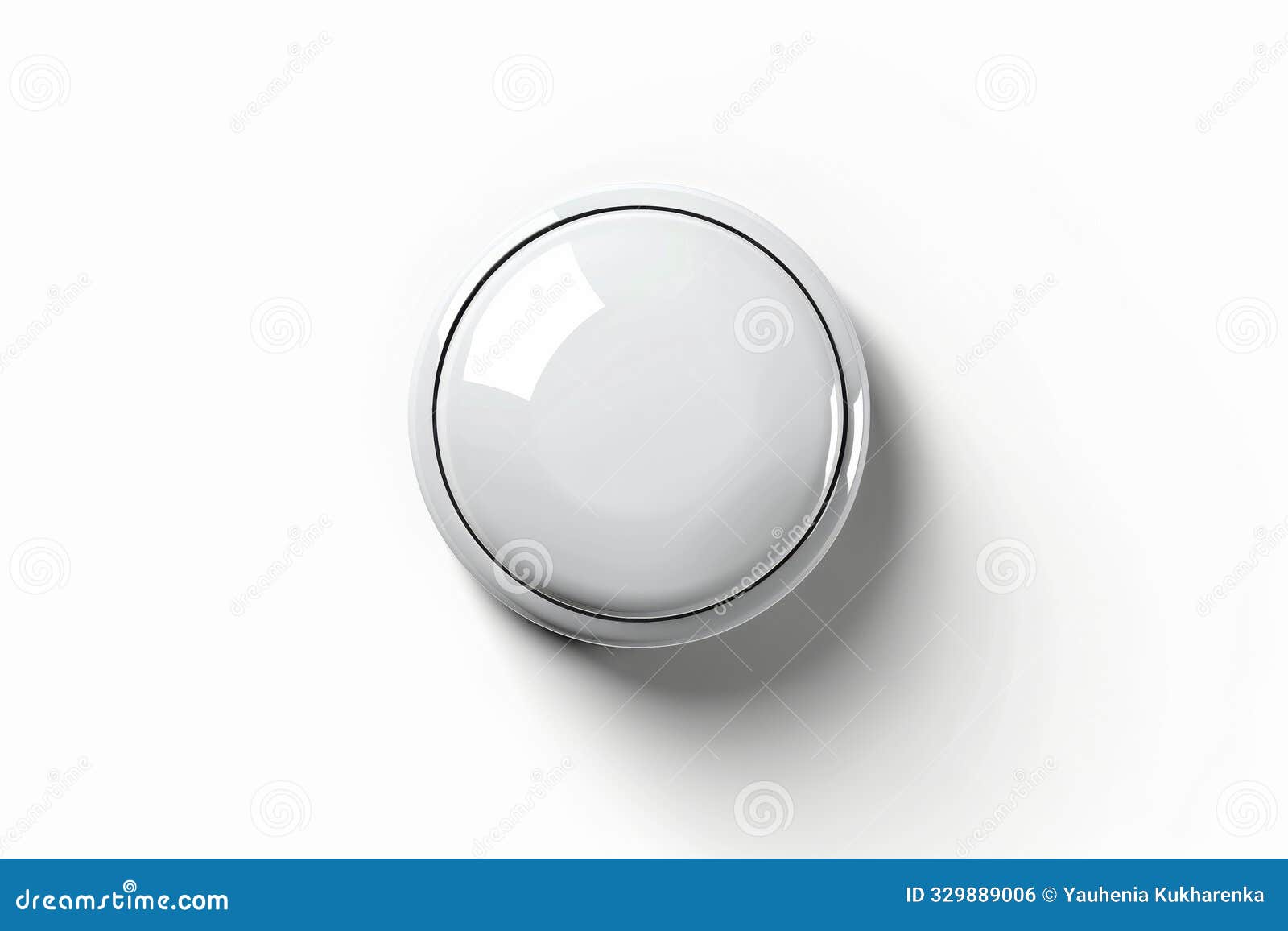 Clean White Button on Plain Background Stock Illustration ...