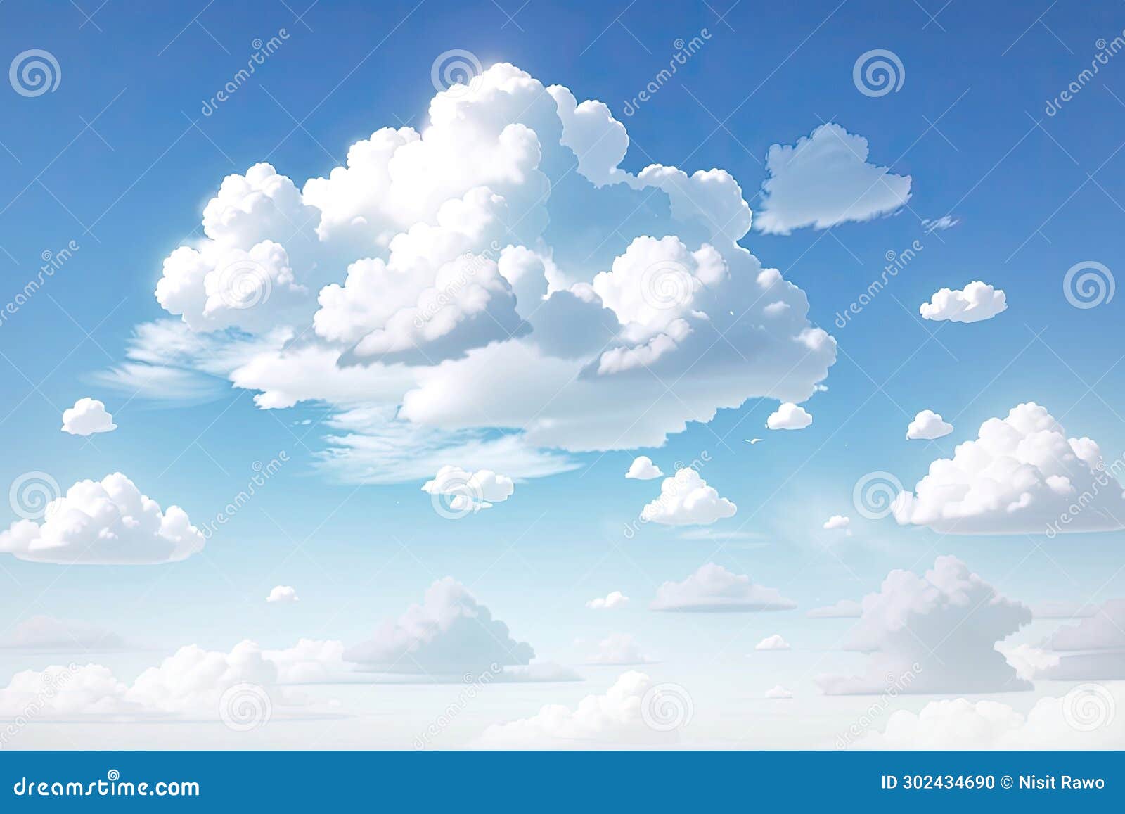 Clean White Cloud with Blue Sky Backgrounds 3d Style Stock Photo ...