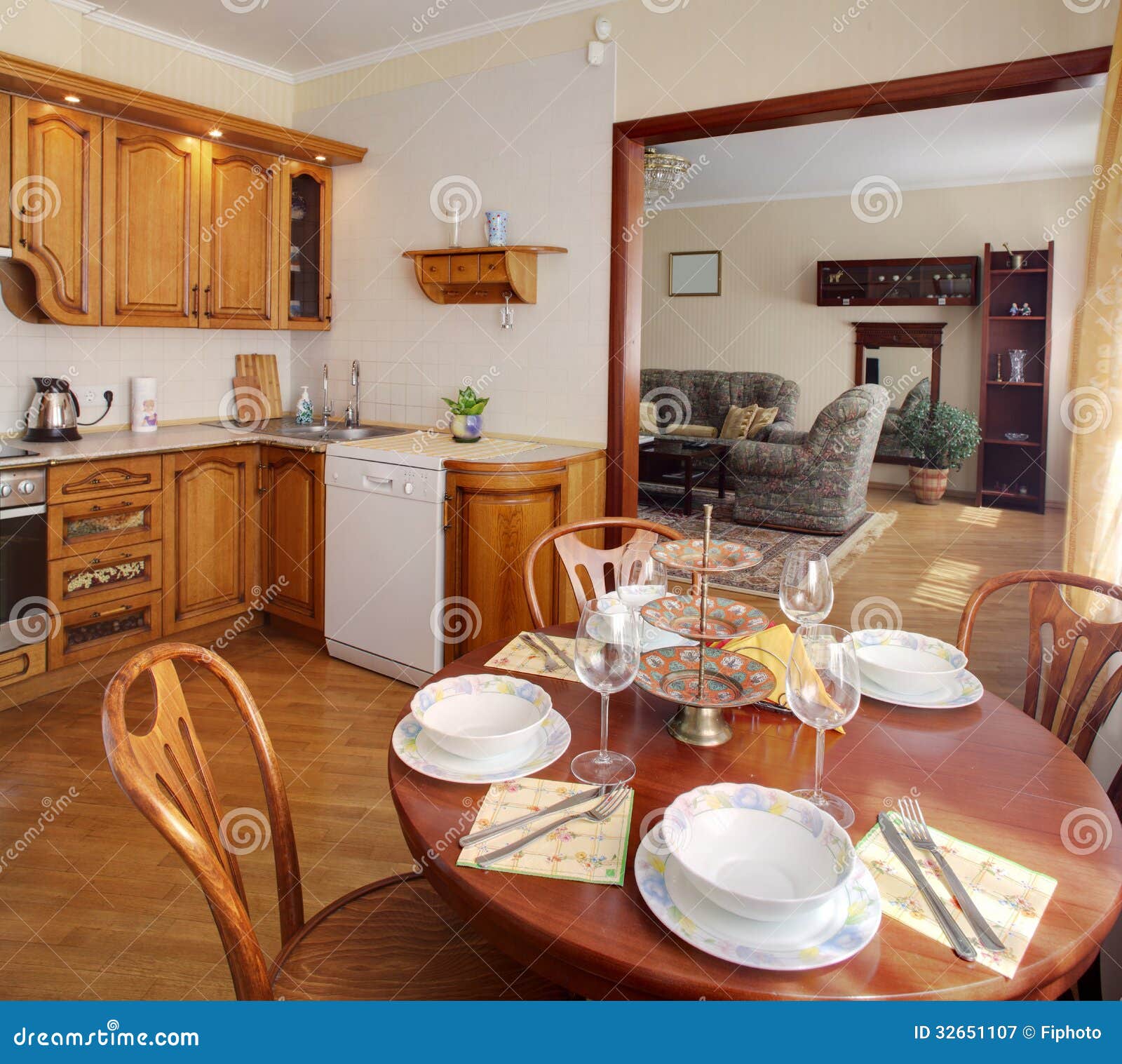 Clean White European Kitchen Stock Image - Image of decoration, cloud ...