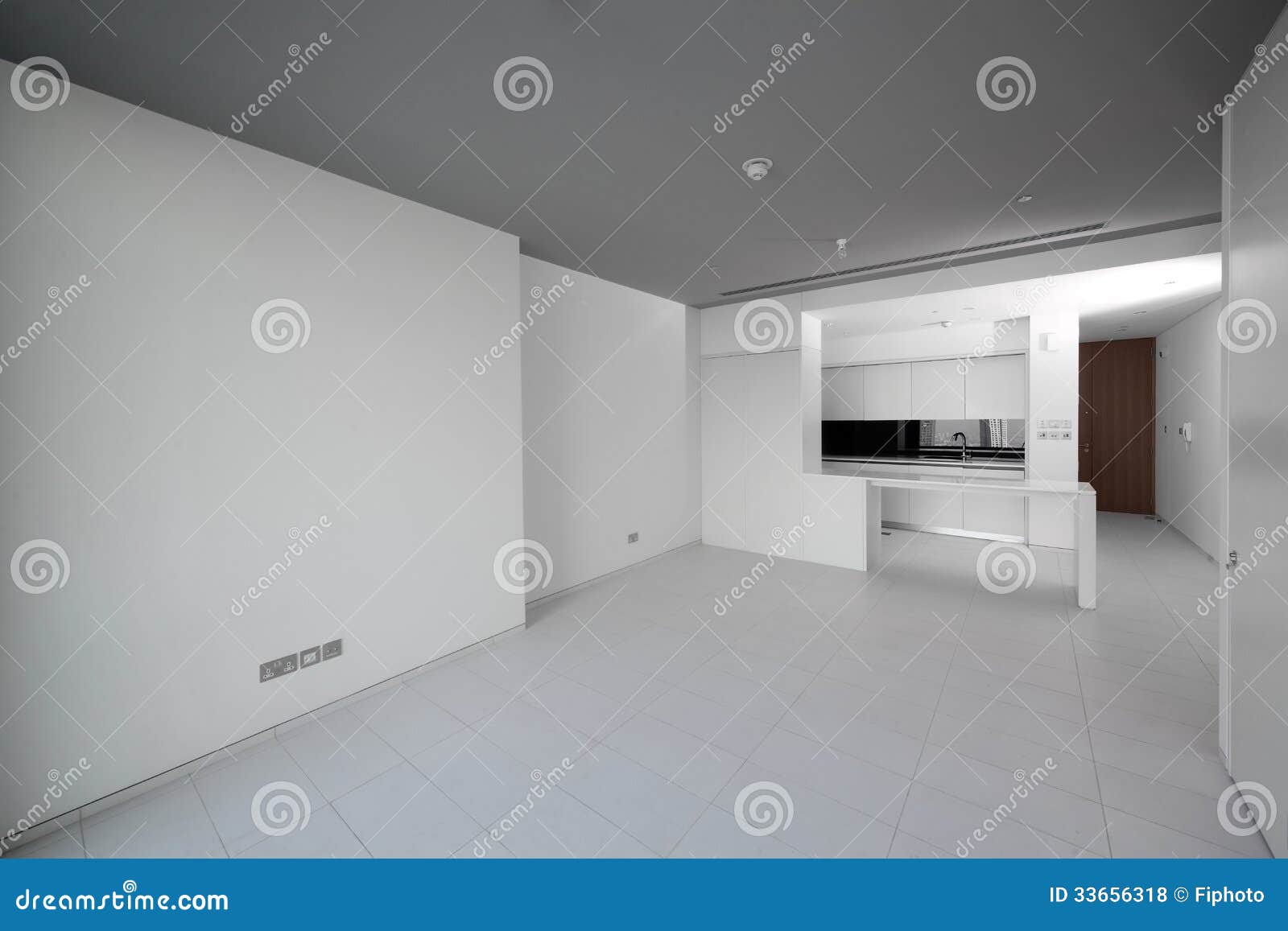Clean White European Kitchen Stock Photo - Image of room, furniture ...