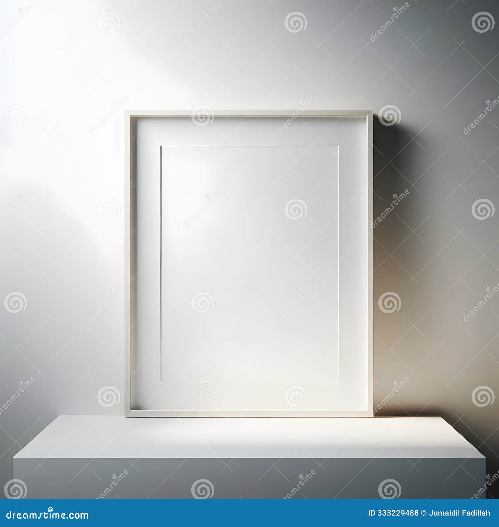 Clean White Frame on a Minimalist Pedestal. Modern Interior Design ...