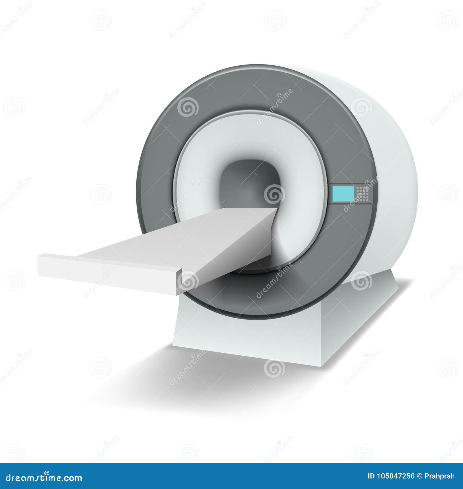 Clean White MRI Machine Isolated Stock Illustration - Illustration of ...
