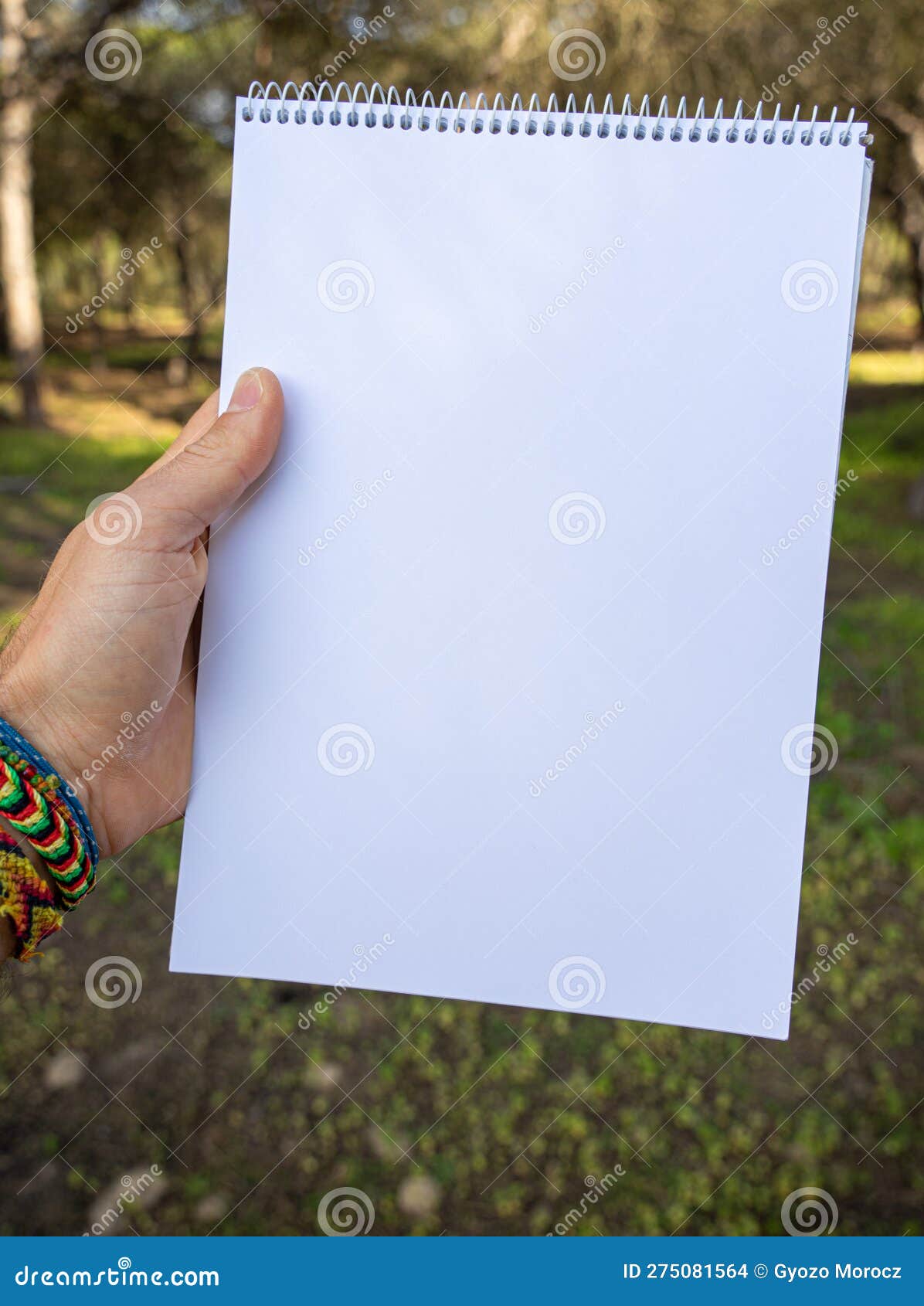 Notes mockup in hand stock photo. Image of book, clothing - 275081564