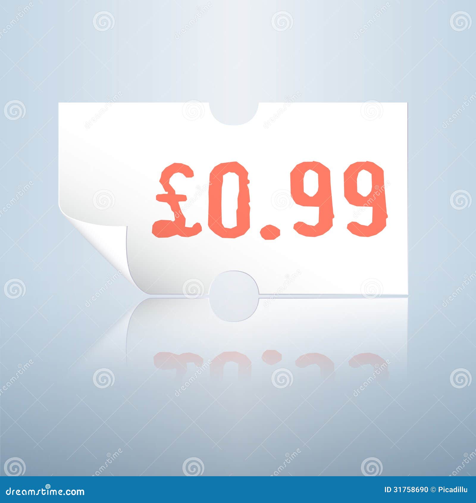 Clean white price tag stock vector. Illustration of money - 31758690