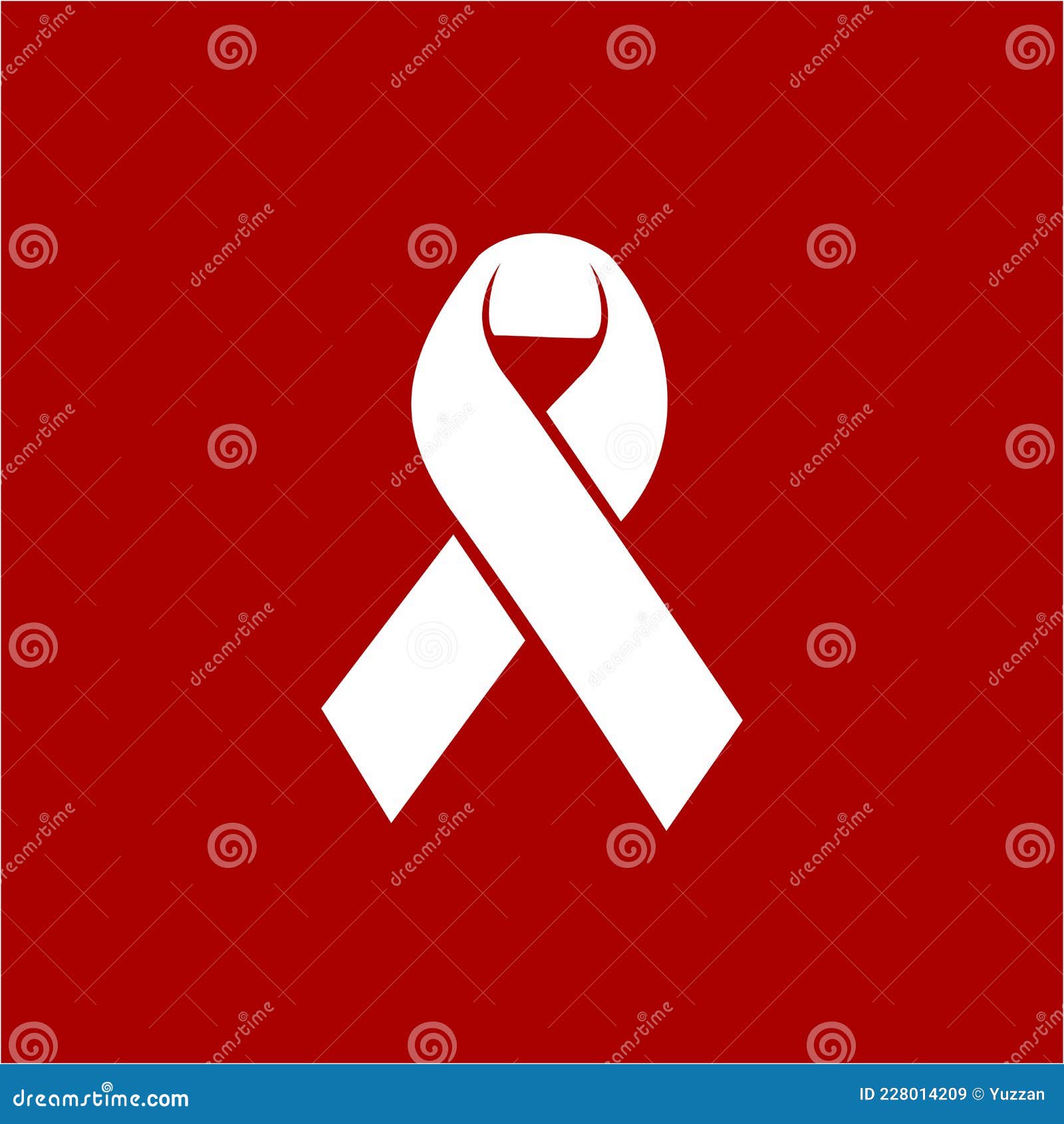 Clean White Ribbon, Aids Campaign, Peace Symbol Vector With Red ...
