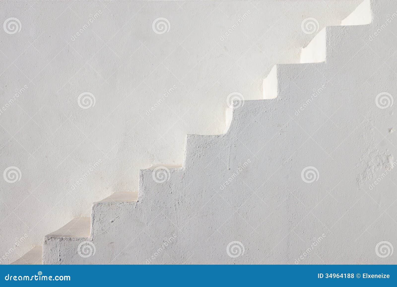 White Stairs With Vintage White Railing. Minimalist White Interior ...