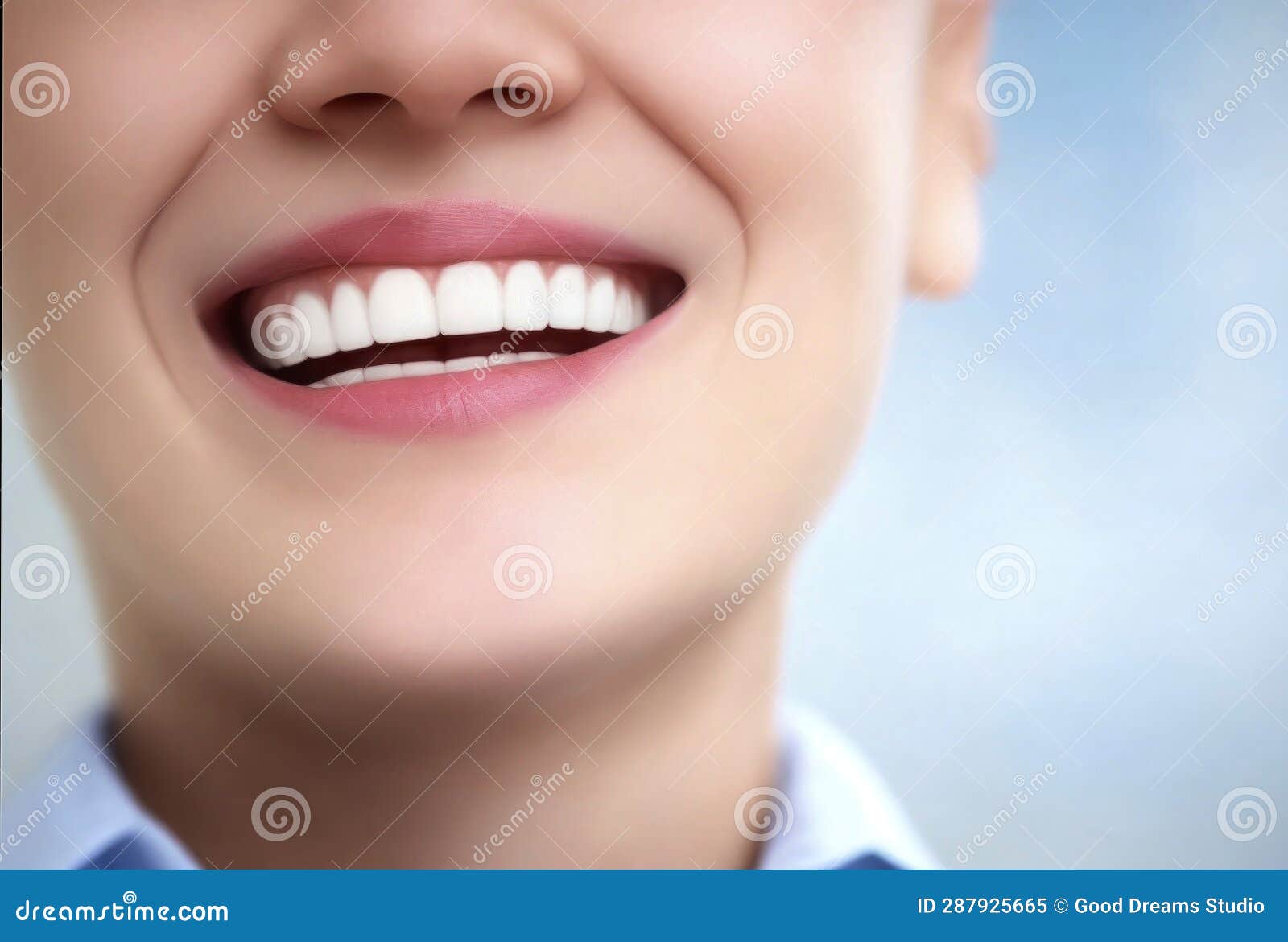 Clean White Teeth. Smiley. Created Using Generative Ai Stock ...