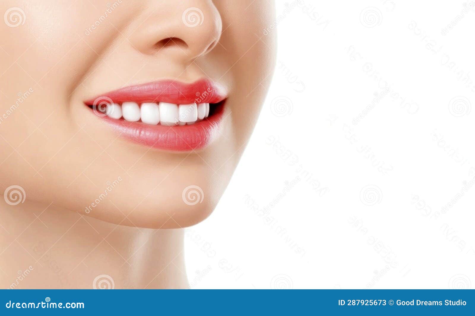 Clean White Teeth. Smiley. Created Using Generative Ai Stock ...