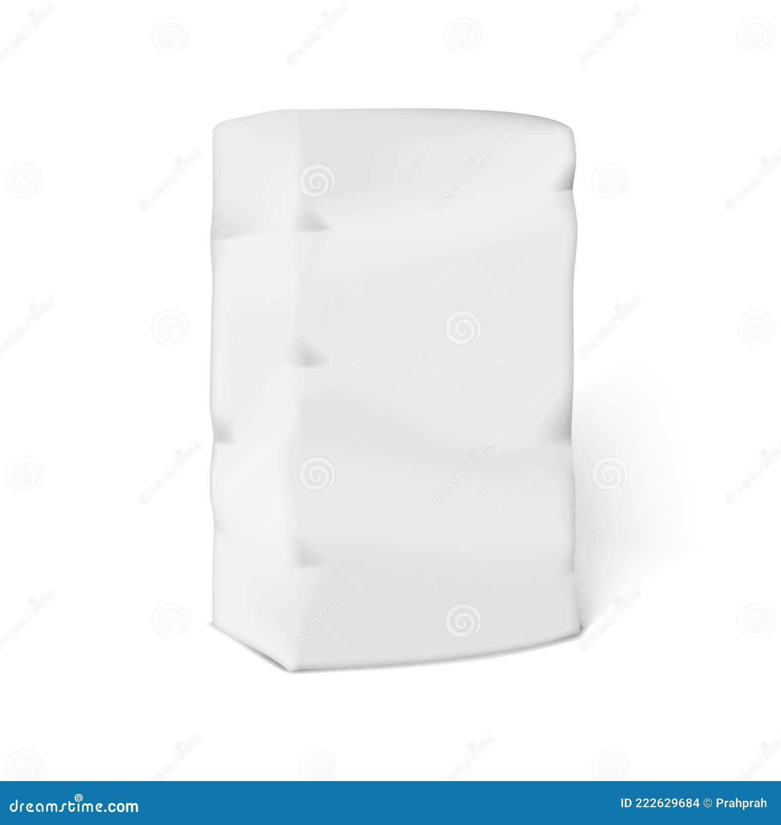 Clean White Vertical Paper Bag Mockup. Front View Stock Vector ...
